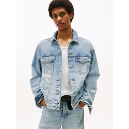 Tommy Jeans Jeansjacke »RYAN RGLR TRCKR RWB EXT CI6033« ohne Kapuze Freizeitjacke, Übergangsjacke, Mit Rundhalsausschnitt Denim Mid Light Blue XXL...