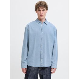 Jack & Jones JACK & JONES Langarmhemd »JORNORREBRO DENIM SHIRT LS SN« Medium Blue Denim XXL - N-Gr N-Gr XXL Cooles Jeanshemd von Jack & Jones