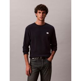 Calvin Klein Jeans Langarmshirt &raquo;LS WAFFLE BADGE CREWNK TEE&laquo; Mit Rundhalsausschnitt Dark Sapphire XL XL Langarmshirt von Calvin Klein Jeans Menswear