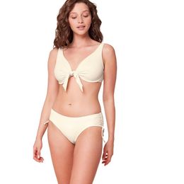 Triumph Bügel-Bikini-Top »Summer Glow W sd« Struktur-Piqué ECRU WHITE 42 - Cup D Cup D 42 Tief ausgeschnittenes Bikinioberteil mit Bügeln, das ein...
