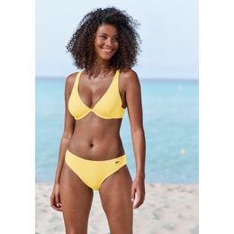 Venice Beach Bügel-Bikini-Top »Lucky« aus gerippter Strukturware gelb 38 - Cup C Cup C 38 Trendige Unifarbe
