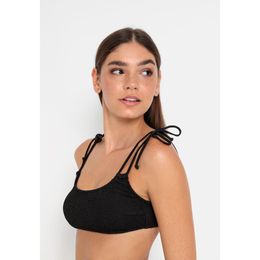LSCN BY LASCANA Bustier-Bikini-Top »Lou« aus trendiger Strukturware schwarz L - N-Gr N-Gr L Trendige Strukturware