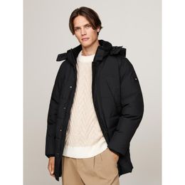 Tommy Hilfiger Herren Parka &raquo;ROCKIE UTILITY PARKA&laquo; mit Kapuze Winterjacke, Outdoorjacke hoch geschlossen, Stehakragen mit Fellimitat schwarz S