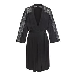 Lascana Morgenmantel Damen Größe XS schwarz