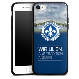 DeinDesign iPhone SE (2020) Handy Slim Case extra d&uuml;nn Silikon Handyh&uuml;lle schwarz H&uuml;lle Official Licensed Product Sv Darmstadt 98 Coat Of Arms Silikon Slim Case