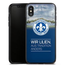 DeinDesign iPhone X Handy Silikon H&uuml;lle Case schwarz Handyh&uuml;lle Official Licensed Product Sv Darmstadt 98 Coat Of Arms