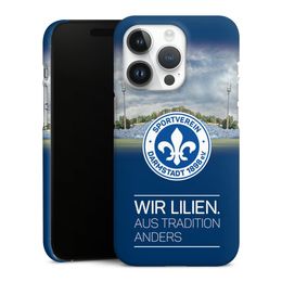 DeinDesign iPhone 14 Pro Handy Premium Case Smartphone Handyh&uuml;lle Schutzh&uuml;lle matt Official Licensed Product Sv Darmstadt 98 Coat Of Arms Premium Case