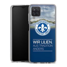 DeinDesign Galaxy A12 Handy Silikon H&uuml;lle Case transparent Handyh&uuml;lle Official Licensed Product Sv Darmstadt 98 Coat Of Arms Silikon Case