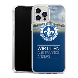 DeinDesign iPhone 13 Pro Max Handy Silikon H&uuml;lle Case transparent Handyh&uuml;lle Official Licensed Product Sv Darmstadt 98 Coat Of Arms Silikon Case