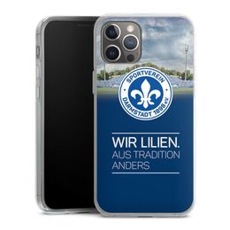 DeinDesign iPhone 12 Pro Max Handy Silikon H&uuml;lle Case transparent Handyh&uuml;lle Official Licensed Product Sv Darmstadt 98 Coat Of Arms Silikon Case