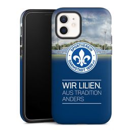 DeinDesign iPhone 12 mini Handy Panzer Handyh&uuml;lle robuste Outdoor H&uuml;lle Schutzh&uuml;lle matt Official Licensed Product Sv Darmstadt 98 Coat Of Arms Tough Case