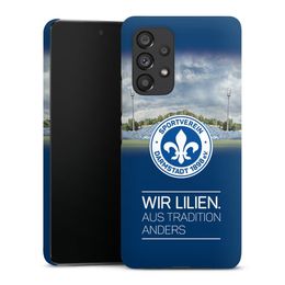 DeinDesign Galaxy A53 5G Handy Premium Case Smartphone Handyh&uuml;lle Schutzh&uuml;lle gl&auml;nzend Official Licensed Product Sv Darmstadt 98 Coat Of Arms Premium Case