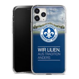 DeinDesign iPhone 11 Pro Max Handy Silikon H&uuml;lle Case transparent Handyh&uuml;lle Official Licensed Product Sv Darmstadt 98 Coat Of Arms Silikon Case