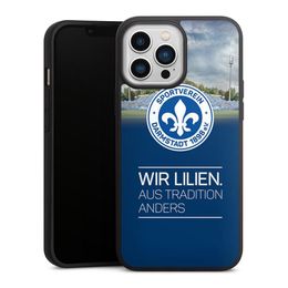 DeinDesign iPhone 13 Pro Max Handy Premium Silikon H&uuml;lle Handyh&uuml;lle schwarz Case Official Licensed Product Sv Darmstadt 98 Coat Of Arms Silikon Premium Case