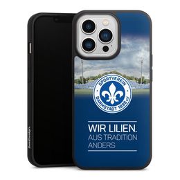 DeinDesign iPhone 13 Pro Handy Premium Silikon H&uuml;lle Handyh&uuml;lle schwarz Case Official Licensed Product Sv Darmstadt 98 Coat Of Arms Silikon Premium Case