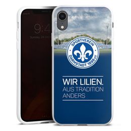 DeinDesign iPhone Xr Handy Silikon H&uuml;lle Case wei&szlig; Handyh&uuml;lle Official Licensed Product Sv Darmstadt 98 Coat Of Arms Silikon Case