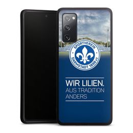 DeinDesign Galaxy S20 FE Handy Premium Silikon H&uuml;lle Handyh&uuml;lle schwarz Case Official Licensed Product Sv Darmstadt 98 Coat Of Arms Silikon Premium Case
