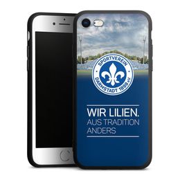 DeinDesign iPhone SE (2020) Handy Premium Silikon H&uuml;lle Handyh&uuml;lle schwarz Case Official Licensed Product Sv Darmstadt 98 Coat Of Arms Silikon Premium Case