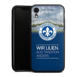 DeinDesign iPhone Xr Handy Premium Silikon H&uuml;lle Handyh&uuml;lle schwarz Case Official Licensed Product Sv Darmstadt 98 Coat Of Arms Silikon Premium Case