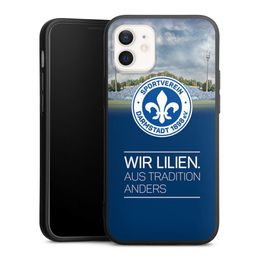 DeinDesign iPhone 12 mini Handy Premium Silikon H&uuml;lle Handyh&uuml;lle schwarz Case Official Licensed Product Sv Darmstadt 98 Coat Of Arms Silikon Premium Case