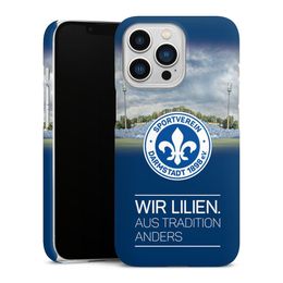 DeinDesign iPhone 13 Pro Handy Premium Case Smartphone Handyh&uuml;lle Schutzh&uuml;lle matt Official Licensed Product Sv Darmstadt 98 Coat Of Arms Premium Case