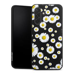 DeinDesign Galaxy A26 Handy Premium Silikon Hülle Handyhülle schwarz Case Motiv Ohne Hintergrund Daisy Flowers Silikon Premium Case