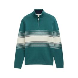 Tom Tailor Pullover Herren Größe S smaragd / weiß