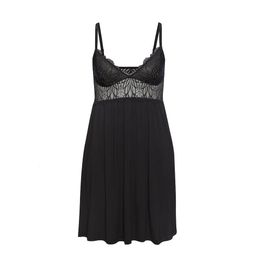 Lascana Negligee female Black size 52/54