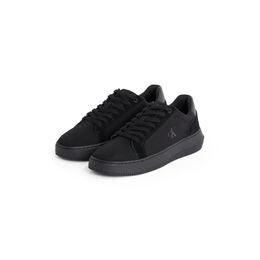 Sneaker Calvin Klein Jeans "CHUNKY CUPSOLE MG CANVAS", Herren, Gr. 41, schwarz, Textil, sportlich, Schuhe, Halbschuh, Schnürschuh, Freizeitsneaker mit seitlichem CK-Logo