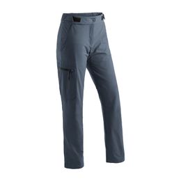 Funktionshose Maier Sports "R3 Zed Pants W", Damen, Gr. 48, Normalgrößen, blau (graublau), 100% Polyester, Hosen, Damen Outdoorhose elastische Wanderhose Regular fit