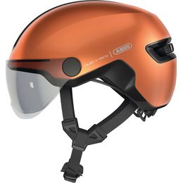 Fahrradhelm Abus "HUD-Y ACE" Gr. M, orange, Helme, M Kopfumfang: 54cm - 58cm, gl&auml;nzend, unifarben