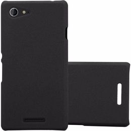 Cadorabo Hard Cover Frosty Cover (Sony Xperia E3), Smartphone Hülle, Schwarz