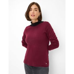 Brax Damen Strickpullover Style LIZ mulberry, dunkelrot, Gr. 46