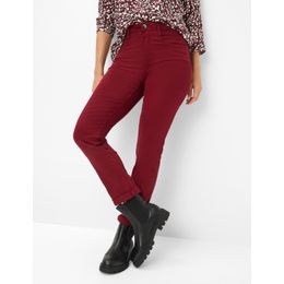 Brax Damen Five-Pocket-Hose Style CAROLA MULBERRY, denim dunkelrot, Gr. 42