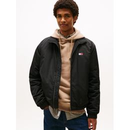 Blouson Tommy Jeans "TJM ESSENTIAL PADDED JACKET EXT", Herren, Gr. XL, schwarz, Web, Obermaterial: 100% Polyester, regular fit, elastischer Bund, Jacken Blouson, Freizeitjacke, &Uuml;bergangsjacke gl&auml;nzend, Stretchb&uuml;ndchen, Stehkragen