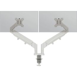 Leitz Ergo Platzsparender Dual Monitorarm, Tragfähigkeit 9 kg, hellgrau