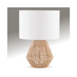 TecTake&reg; Tischleuchte, Boho-Stil, blendfreies Licht, 60 W, Gro&szlig;er Lampenschirm aus Stoff, 32 x 45 cm