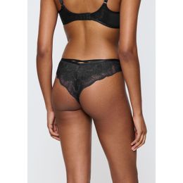 Brasilslip Triumph "Palina Moonlight Kiss", Damen, Gr. 44, schwarz, Spitze, Obermaterial: 86% Polyamid, 11% Elasthan, 3% Polyester, körpernah, Unterhosen, aus Spitze, V-Detail, elastisch, figurbetont, weich