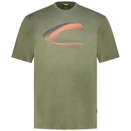 Große Größen Camel Active T-Shirt mit Label-Print Farbe oliv Größe: 6XL