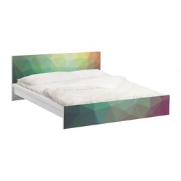 Bilderwelten M&ouml;belfolie f&uuml;r IKEA Malm Bett 140 cm Breite einzigartig modern - No.RY32 Triangular - Geometrisch blasenfreies Verkleben