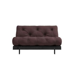Daybett Karup Design "Roots Sofa Bed, Schlafsofa, Daybett, Bettfunktion, FSC-Massivholz", braun, B:140cm H:85cm, Bezug: 80% Baumwolle, 20% Polyester, Daybetten, Inkl. Futonmatratze. Mehrere Gr&ouml;&szlig;en & Farben, Made in Europe