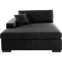 Sofaelement Home Affaire "Skara XXL", grau (anthrazit), B:140cm H:86cm T:190cm, 100% Polyester, Polsterelemente, Modul XXL - zum eigenen Zusammenstellen, Armlehne links/rechts w&auml;hlbar