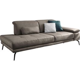 Recamiere DIE PLANBAR "MP-IN20126 optional mit Drehsitzfunktion", grau (slate), B:230cm H:82cm T:115cm, 100% Polyester, Sofas, Inkl. Kopfteilverstellung, Federkern oder Kaltschaumpolsterung