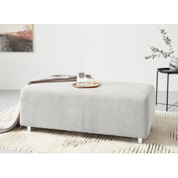 Polsterhocker Home Affaire "Gy&ouml;r", beige (creme), B:122cm H:48cm T:68cm, 100% Polyester, Hocker, Polsterhocker, democratichome Edition, passend zum Ecksofa 'Gy&ouml;r'