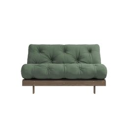 Daybett Karup Design "Roots Sofa Bed, Schlafsofa, Daybett, Bettfunktion, FSC-Massivholz", gr&uuml;n (olive gr&uuml;n), B:140cm H:85cm, Bezug: 80% Baumwolle, 20% Polyester, Daybetten, Inkl. Futonmatratze, aus FSC-Kiefer, in mehreren Farben erh&auml;ltlich
