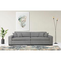 2-Sitzer Home Affaire "Skara", grau (hellgrau), B:220cm H:86cm T:100cm, 100% Polyester, Sofas, Lounge-Sofa mit Federkernpolsterung, in vielen Bezugsvarianten