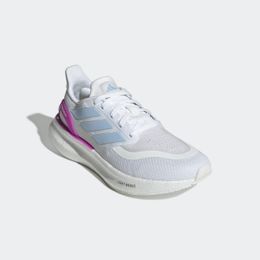 Damen Laufschuh "PUREBOOST 5", adidas Performance, Gr. 43cloud wei&szlig;, glow blau, lila burst, Synthetik, Textil, Schuhe
