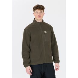 Fleecejacke WHISTLER "Felis", Herren, Gr. 3XL, gr&uuml;n (anthrazit), 100% Polyester, unifarben, normal, hoch geschlossener Ausschnitt, Jacken Fleecejacke, aus weichem Teddyfleece mit flachen N&auml;hten