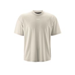 Rundhalsshirt Gonso "OffBike T-Shirt Oversized", Herren, Gr. M, grau (hellgrau), 45% Baumwolle, 45% Modal, 10% Elasthan, Rundhals, Shirts Rundhalsshirt, Unisex T-Shirt mit Logo, Off-Bike Shirt, Oversize-Fit