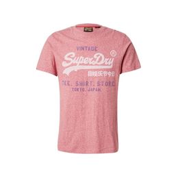 Superdry & Co T-Shirt 'Classic' Herren Gr&ouml;&szlig;e XXXL lila / rotmeliert / wei&szlig;